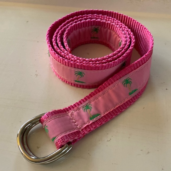 Eliza B | Accessories | Eliza B Pink Palm Tree Belt | Poshmark